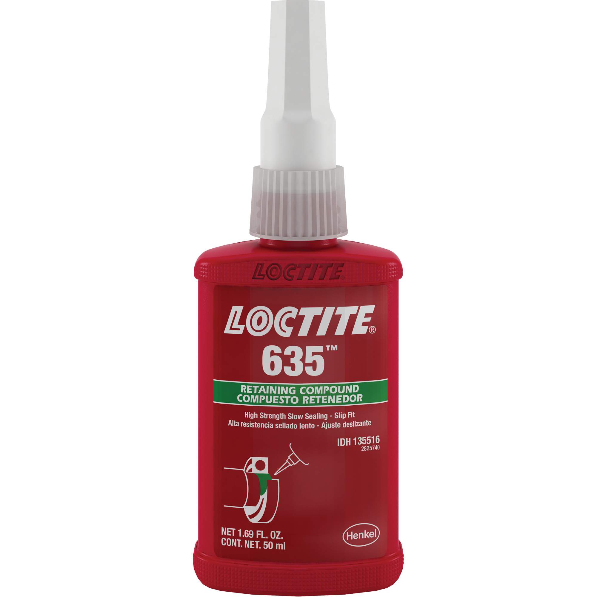 Loctite Loctite® 635 Retaining Compound, 50 ml, Bottle, Green AF273 ...