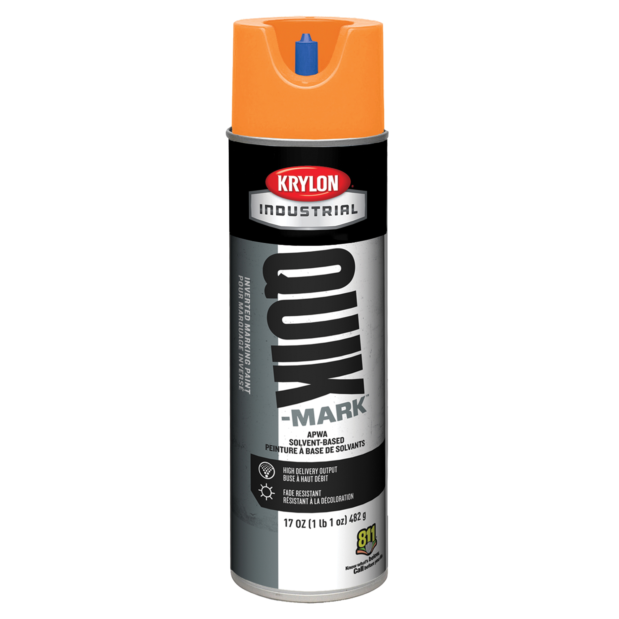 Krylon Industrial Industrial Quik-Mark Inverted Marking Paint, 17 oz ...